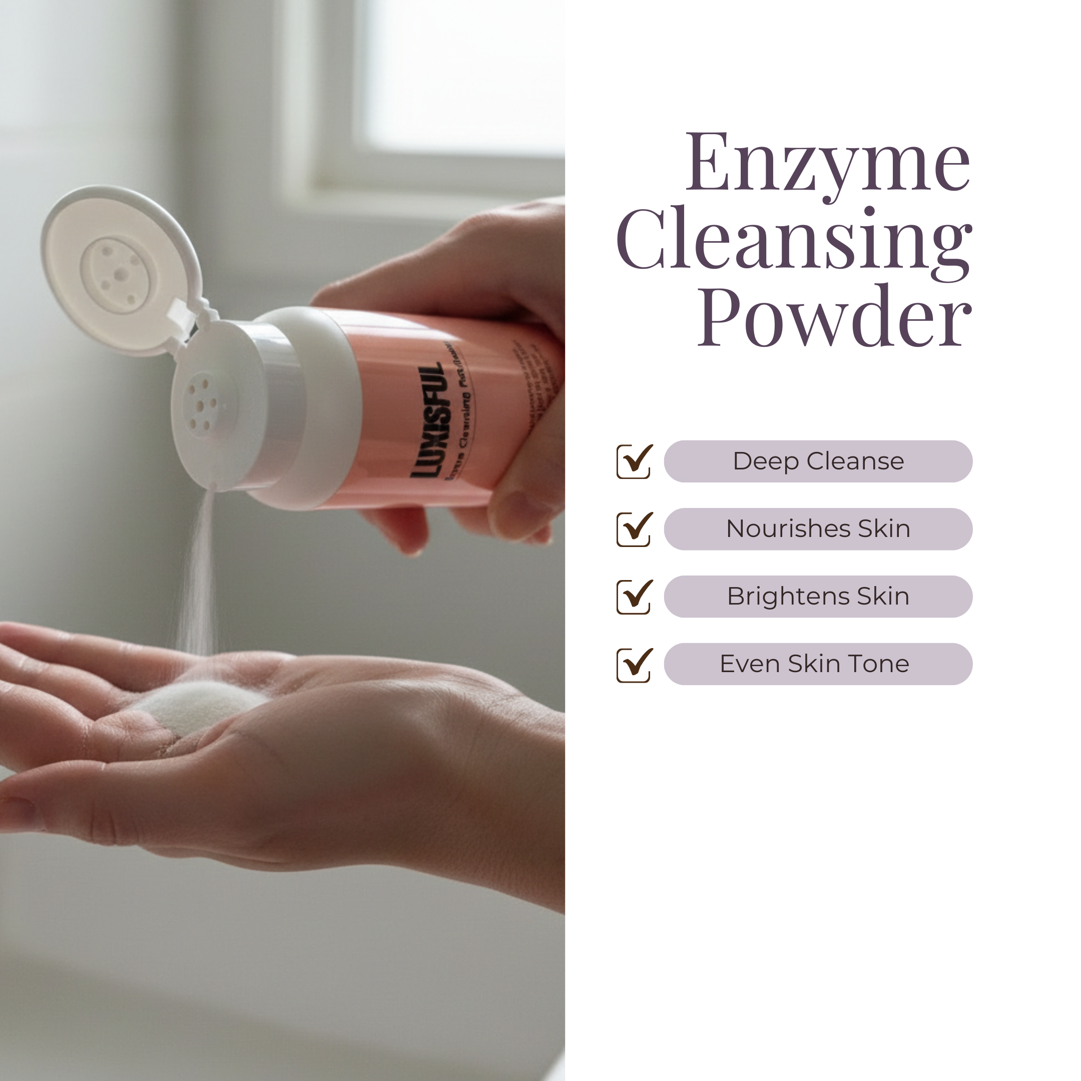 Enzyme Cleansing Powder | Gentle Exfoliating & Brightening Face Wash ...